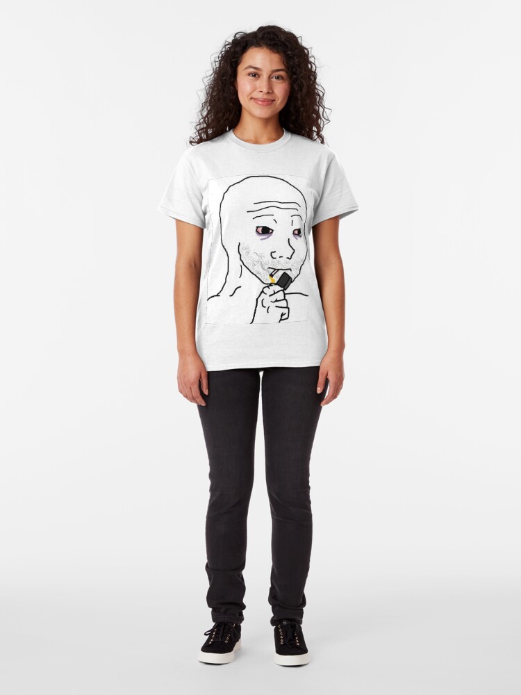 "Wojak Smoking" T-shirt by neomeme | Redbubble