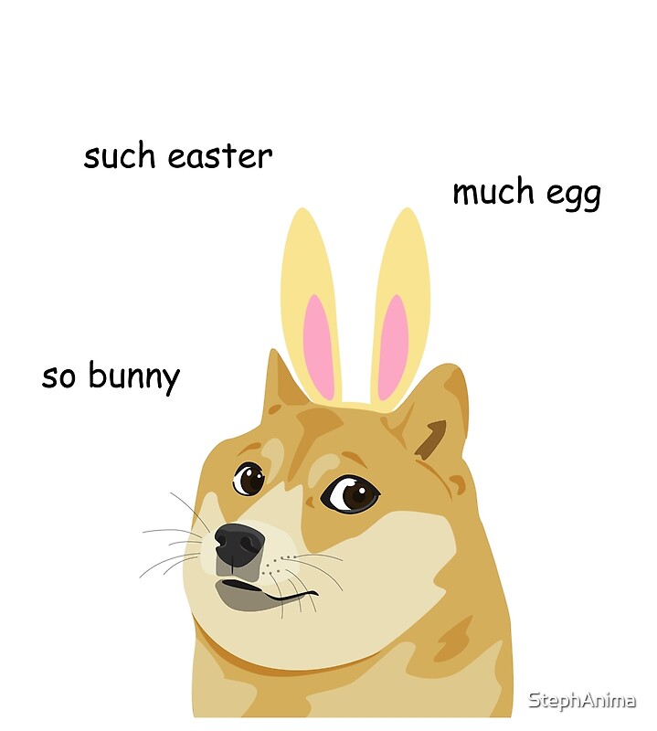 "Easter Bunny Doge" by StephAnima | Redbubble