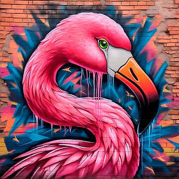 "Cool Flamingo Graffiti | Bird Graffiti | Animal Graffiti" Art Board ...
