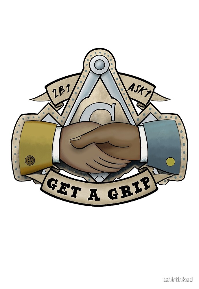 "Masonic "2B1 Ask1 & Get a Grip" Sticker (Prince Hall)" by tshirtinked ...