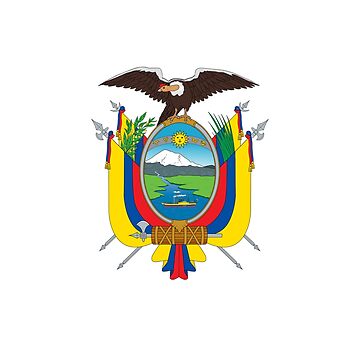 "Ecuador Coat of Arms and National Emblem" Sticker for Sale by webdango ...
