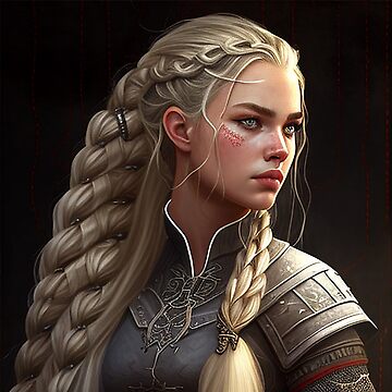 "Viking Shieldmaiden Blonde" Sticker for Sale by blueecbx | Redbubble