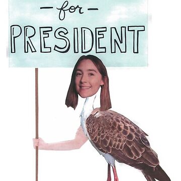 "lady bird for president!" Sticker for Sale by lunerys | Redbubble