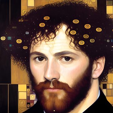 "Gustav Klimt Self Portrait I In his Own Style" Sticker for Sale by ...