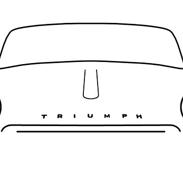 "Triumph Spitfire Mk III 1960s British classic car black outline ...