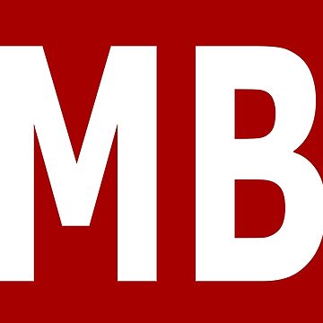 "MB Initials" Sticker for Sale by jeallan | Redbubble