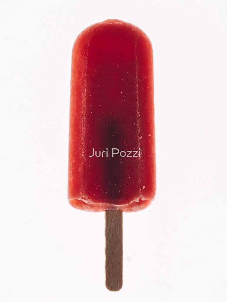 "red Popsicle on a white background" by Juri Pozzi | Redbubble