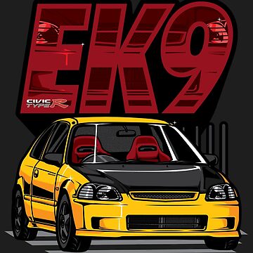 "Honda Civic Ek9" Sticker for Sale by rockartworks | Redbubble