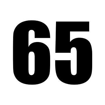 "Racing number 65" Sticker by stickerwicker | Redbubble