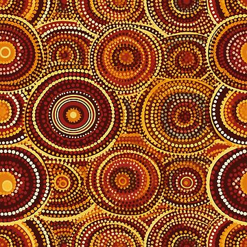"Reconciliation Light Aboriginal Red Black Gold Dot Pattern - Custom ...