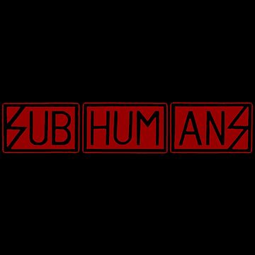 "Subhumans Red Font" Essential T-Shirt for Sale by Uleruleran | Redbubble