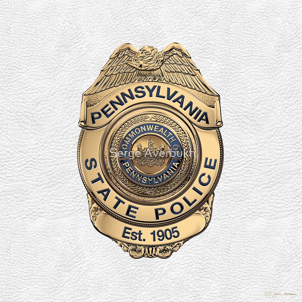 "Pennsylvania State Police - PSP Badge over White Leather" by Serge ...