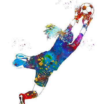 "Soccer Player Girl Goalie" Greeting Card for Sale by erzebetth | Redbubble