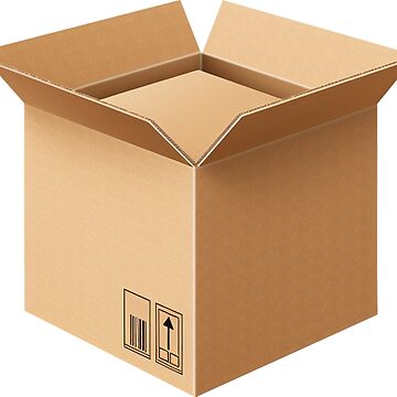 "Cardboard Box in a Box" Sticker for Sale by yodaddydesigns | Redbubble
