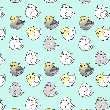 "Kawaii Cute Cockatiel Bird Pattern" Art Board Print for Sale by ...