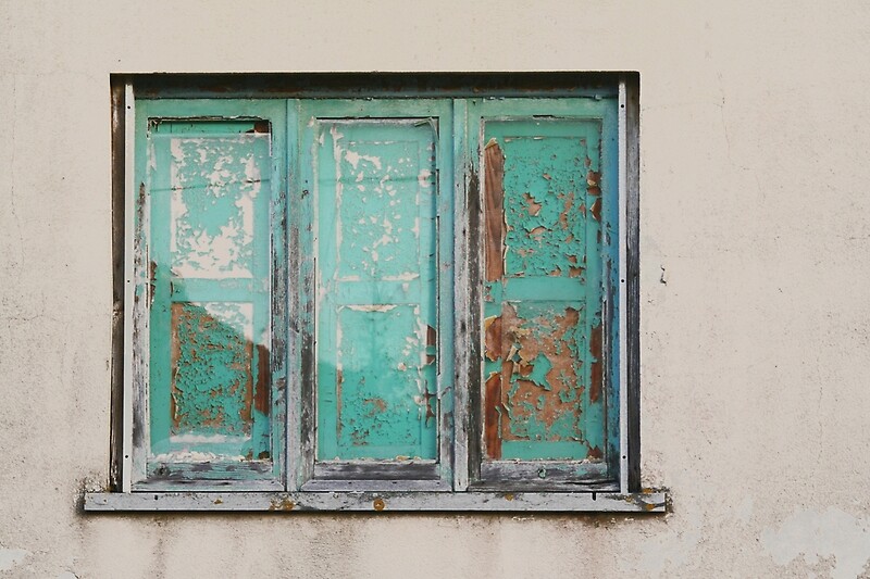 "Window with turquoise blinds" by Anna Lemos | Redbubble