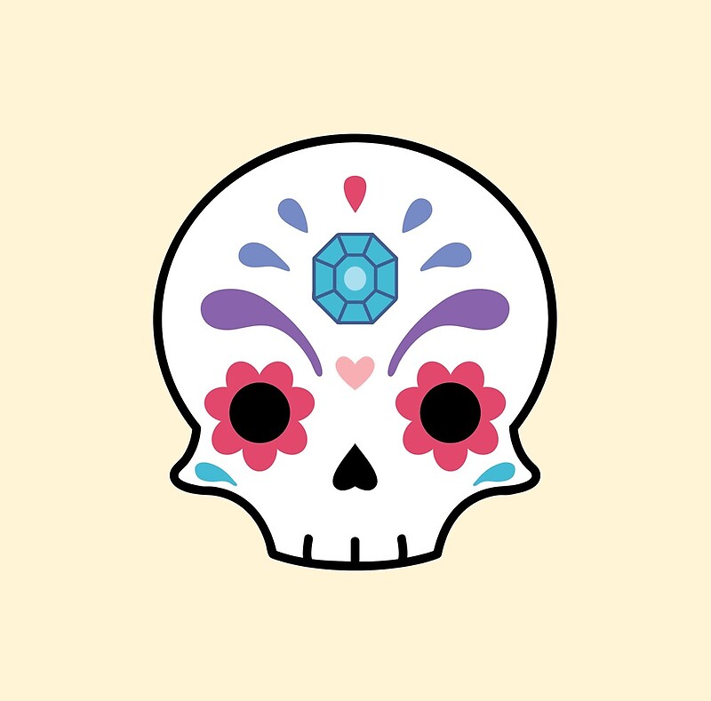 "Cute sugar skull diamond" by Laura Nagel | Redbubble