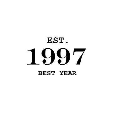 "EST. 1997" Sticker for Sale by xayoshop | Redbubble