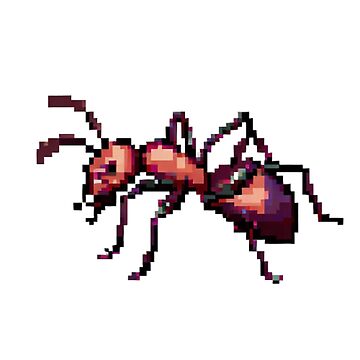 "Angry ant (pixel art)" Sticker by Rskunk | Redbubble
