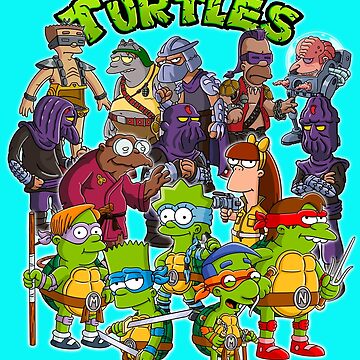 Pegatina con la obra «Springfield Turtles» de FromHell | Redbubble