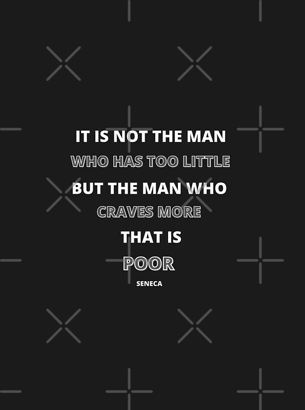 "It Is Not the Man…That Is Poor Seneca Quote Black and White Typography ...