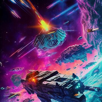 "Sci-Fi Retro Spaceship - Vaporwave - Retrowave - Synthwave" Poster for ...