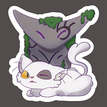 "daijin as a cat and stone by Lord Nyacloud" Sticker for Sale by Lord ...