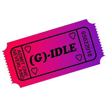 "(G)I-DLE Concert Ticket Sticker" Sticker for Sale by simon's heart ...
