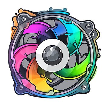 "PC Gamer RGB FAN sticker gift for geek friend Sticker" Sticker for ...