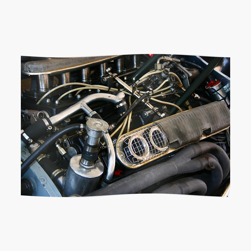 "BRM V12 engine" Poster von geoffr | Redbubble