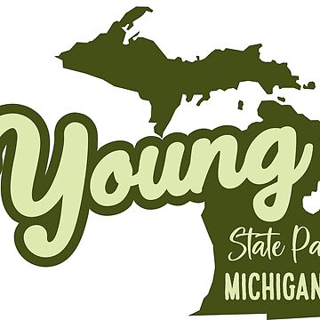 "Young State Park Michigan" Sticker for Sale by bivenart | Redbubble