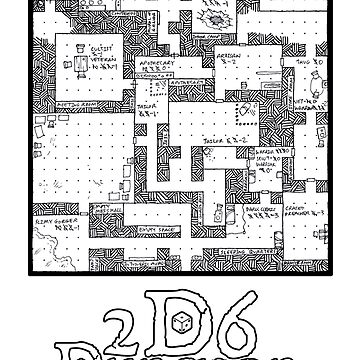 "2D6 Dungeon the Game" Sticker for Sale by DRGames | Redbubble