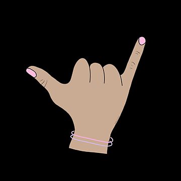 "Shaka Hand Sign" Sticker for Sale by Danielle Official | Redbubble