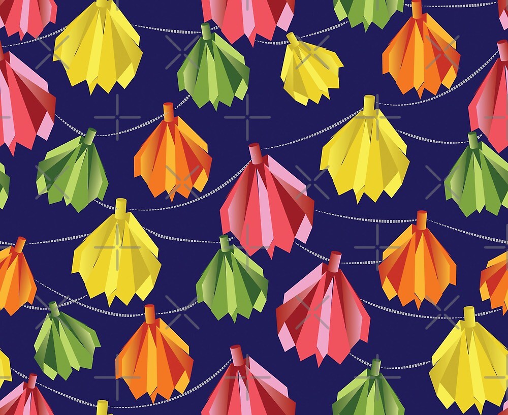 "Origami String Lights" by Colour Angel by KV | Redbubble