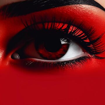 "Pop Art Eye with Red Painted FAce" Sticker for Sale by ElvanCampbell ...