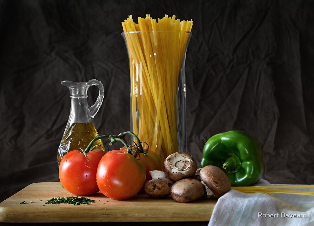 "Pasta Time Still Life" by Robert Daveant | Redbubble