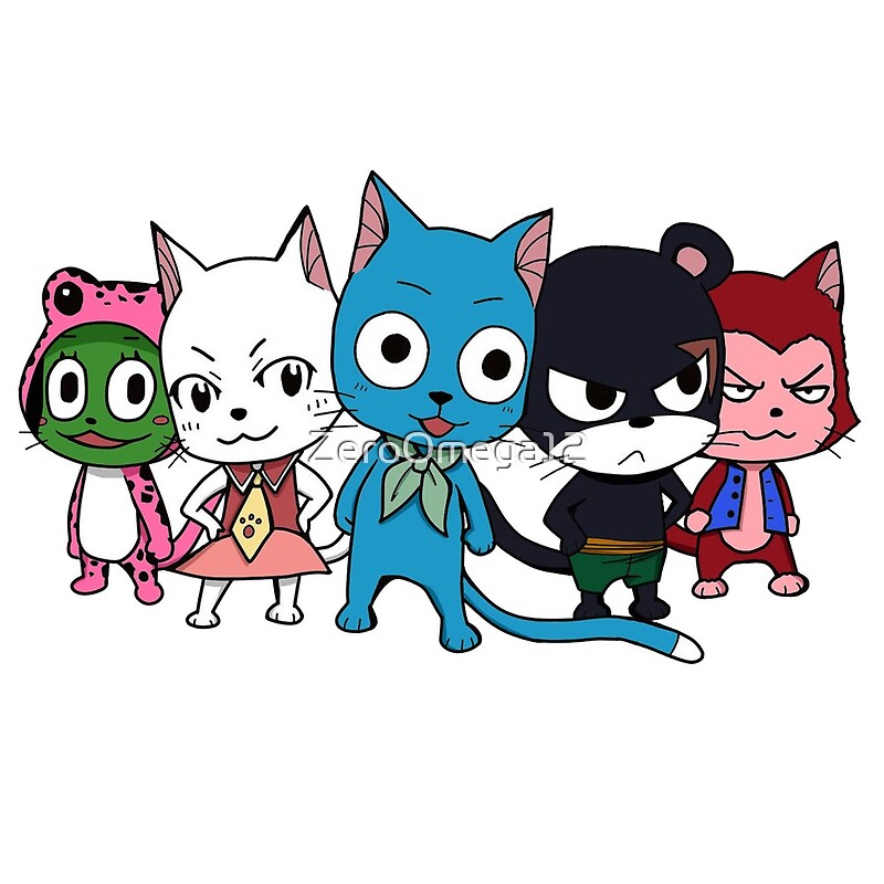 "Fairy Tail Cats" by ZeroOmega12 | Redbubble