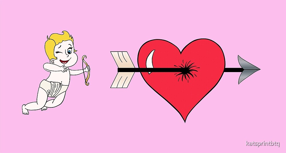 "Struck by Cupid's Arrow" by katsprintbtq | Redbubble