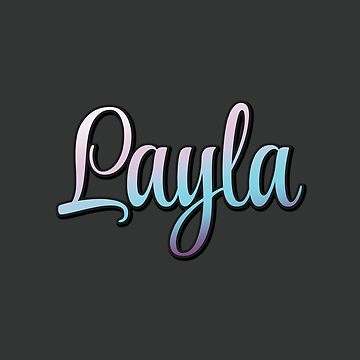 "Pretty Script Layla Name in Cool Colors" Sticker for Sale by ...