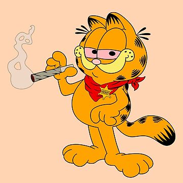 "High Times Garfield" Sticker for Sale by JKdigital | Redbubble
