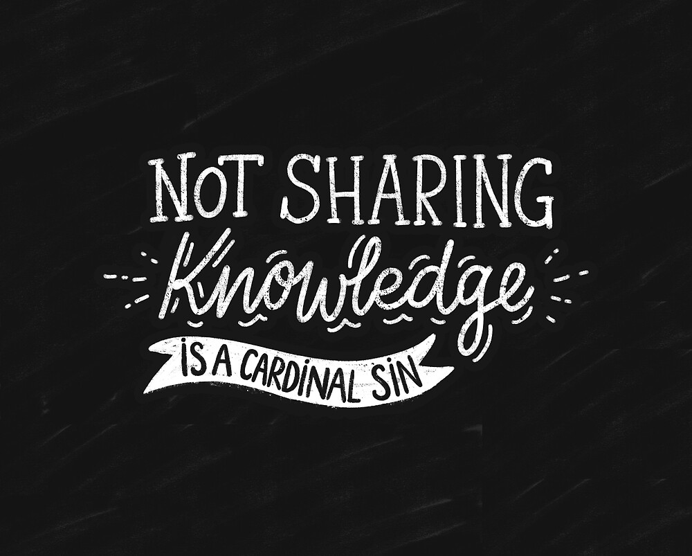 "Not Sharing Knowledge is a Cardinal Sin - Calligraphic hand writing ...