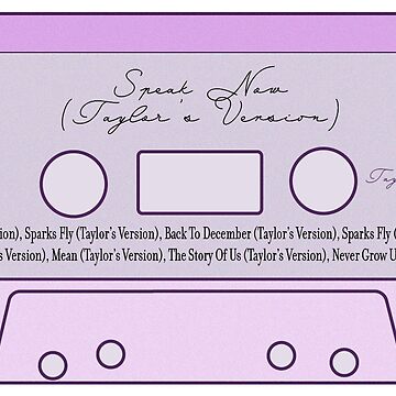 "Speak Now (Taylor's Version) Cassette" Sticker for Sale by James Hergt ...
