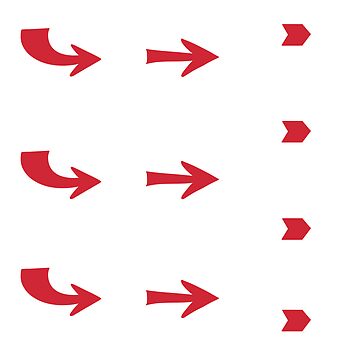 "set of 10 red arrows" Sticker for Sale by Krista Robertson | Redbubble