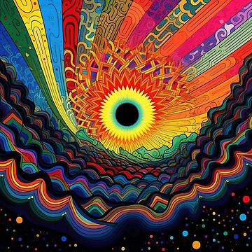 "Trippy Sunrise" Sticker for Sale by WillSci-Mons | Redbubble