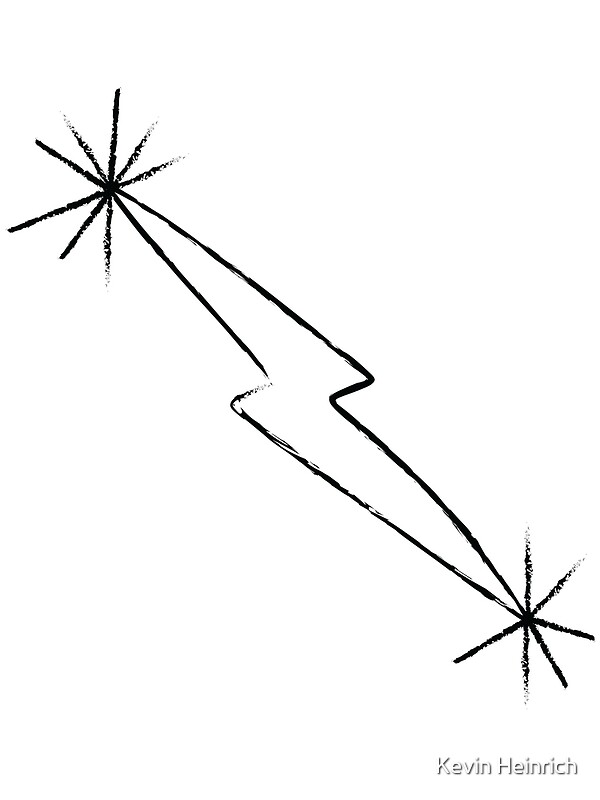 "Midnight Lightning Chalk Bolt" by Kevin Heinrich | Redbubble