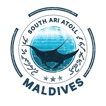 "Maldives Manta Dive Maldive Islands" Sticker for Sale by IronEcho ...