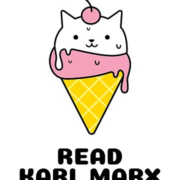"READ KARL MARX CUTE KITTEN CAT ICE CREAM" Sticker for Sale by ...