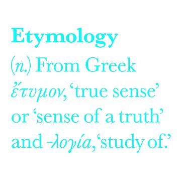"Etymology definition. v.5" Sticker for Sale by Brett Jordan | Redbubble