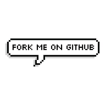 "Fork me on Github " Sticker for Sale by TechTeez | Redbubble
