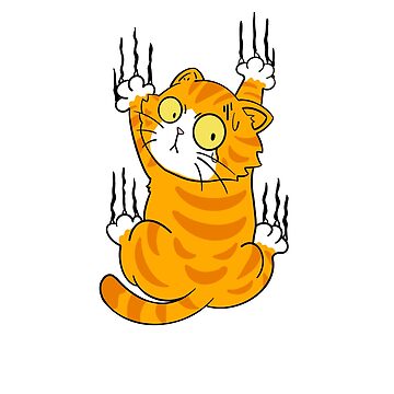 "Scared orange cat cartoon" Poster for Sale by DestinyComplex | Redbubble